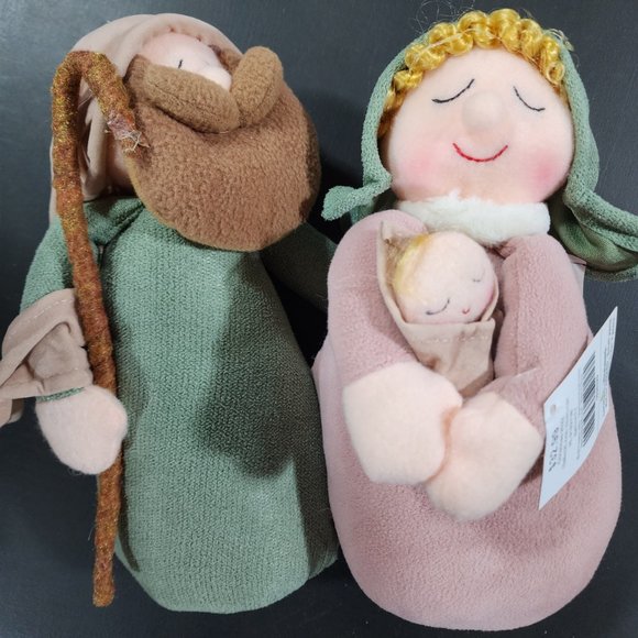 Toys | Holy Family Mary Joseph Baby Jesus Nativity Plush Set Nwt | Poshmark